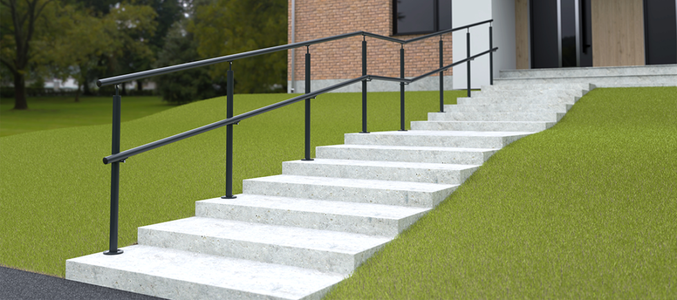 Main courante PMR - Obapi | Garde-corps contemporains en aluminium